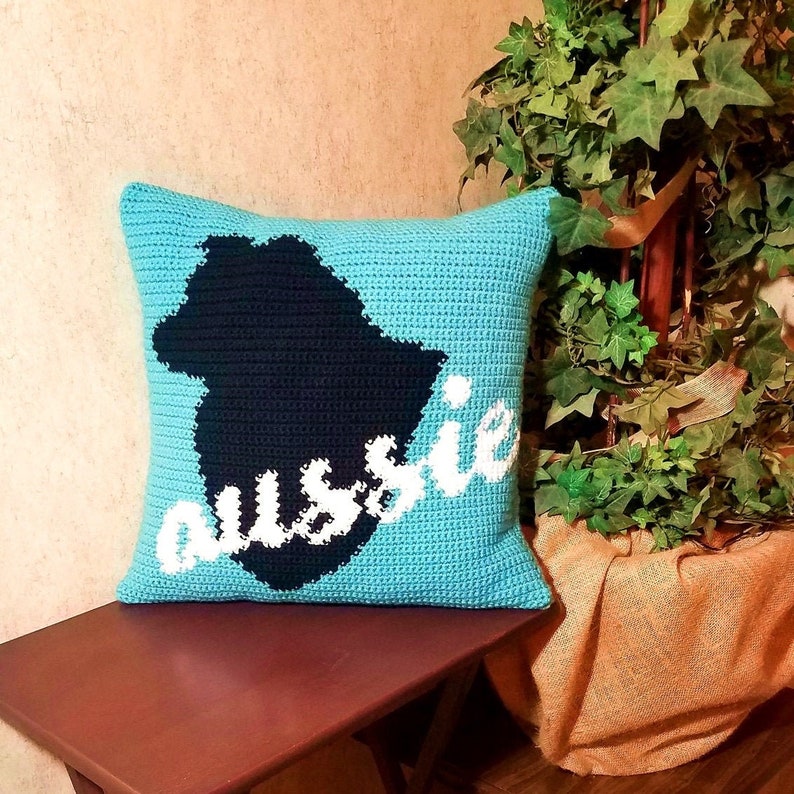 Australian Shepherd Pillow Crochet Pattern Aussie Lover Gift - Etsy