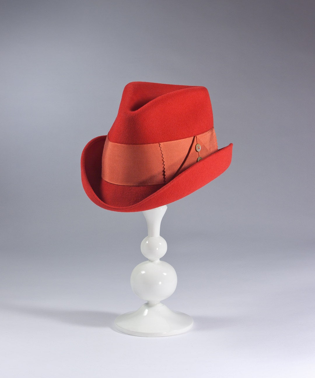 Mod Style drake Fedora Hat in Tomato Red - Etsy