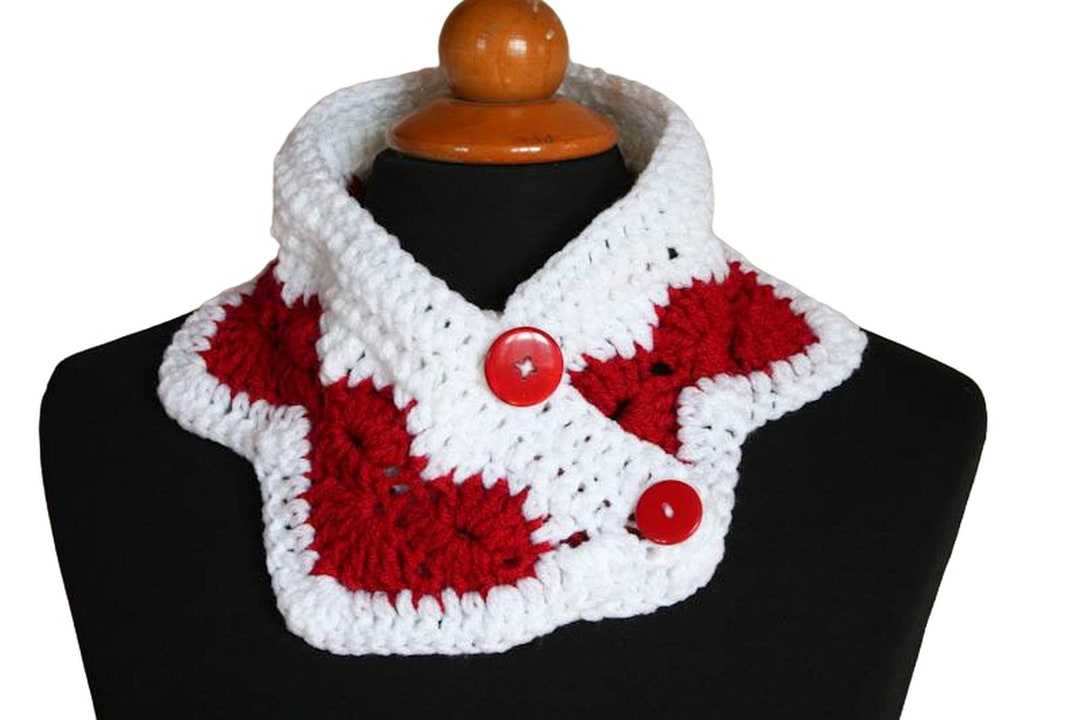Crochet Valentine Heart Scarf Pattern, Neckwarmer Cowl Pattern, Wear My ...