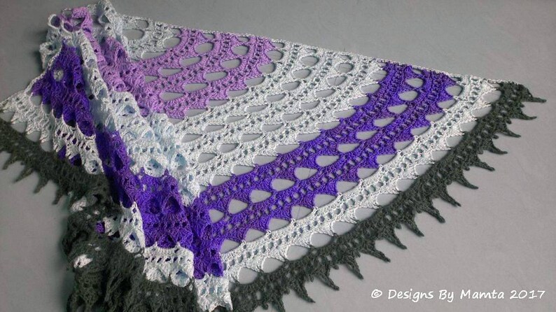 Sahasrara Shawl Crochet Pattern, Mandala Semi Circle Wrap - Etsy