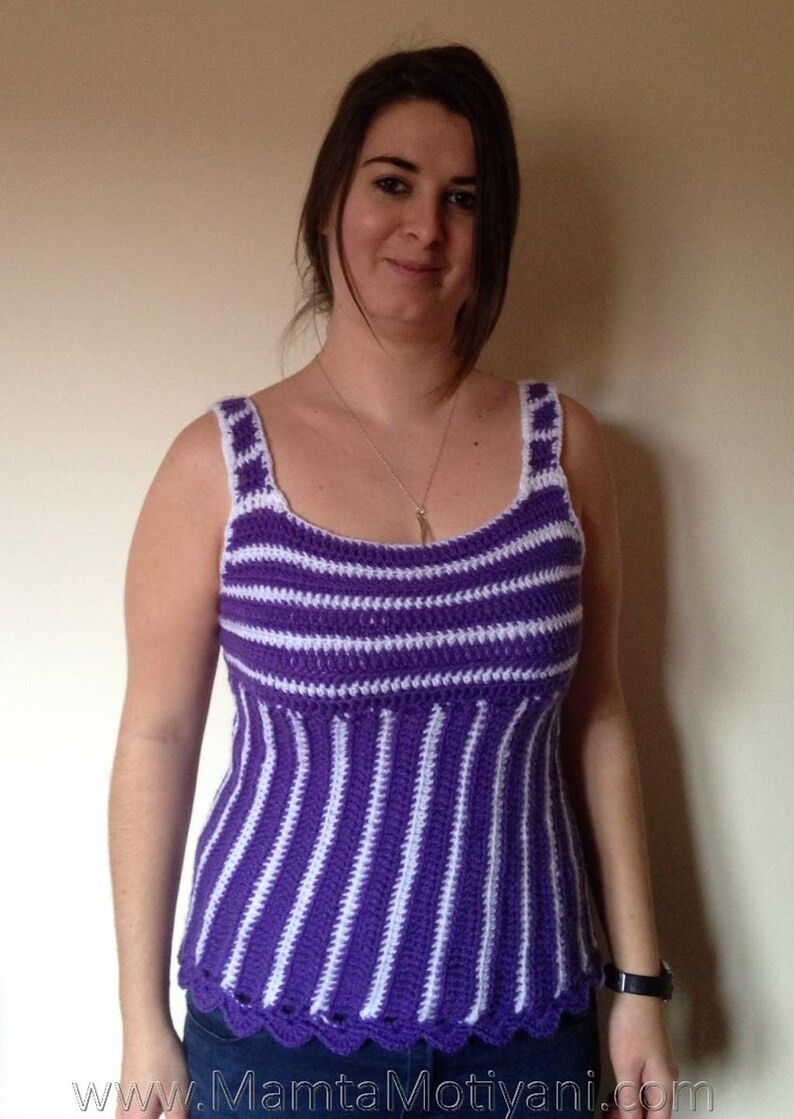 Crochet Tank Top Pattern For Women Sleeveless Camisole Shirt | Etsy