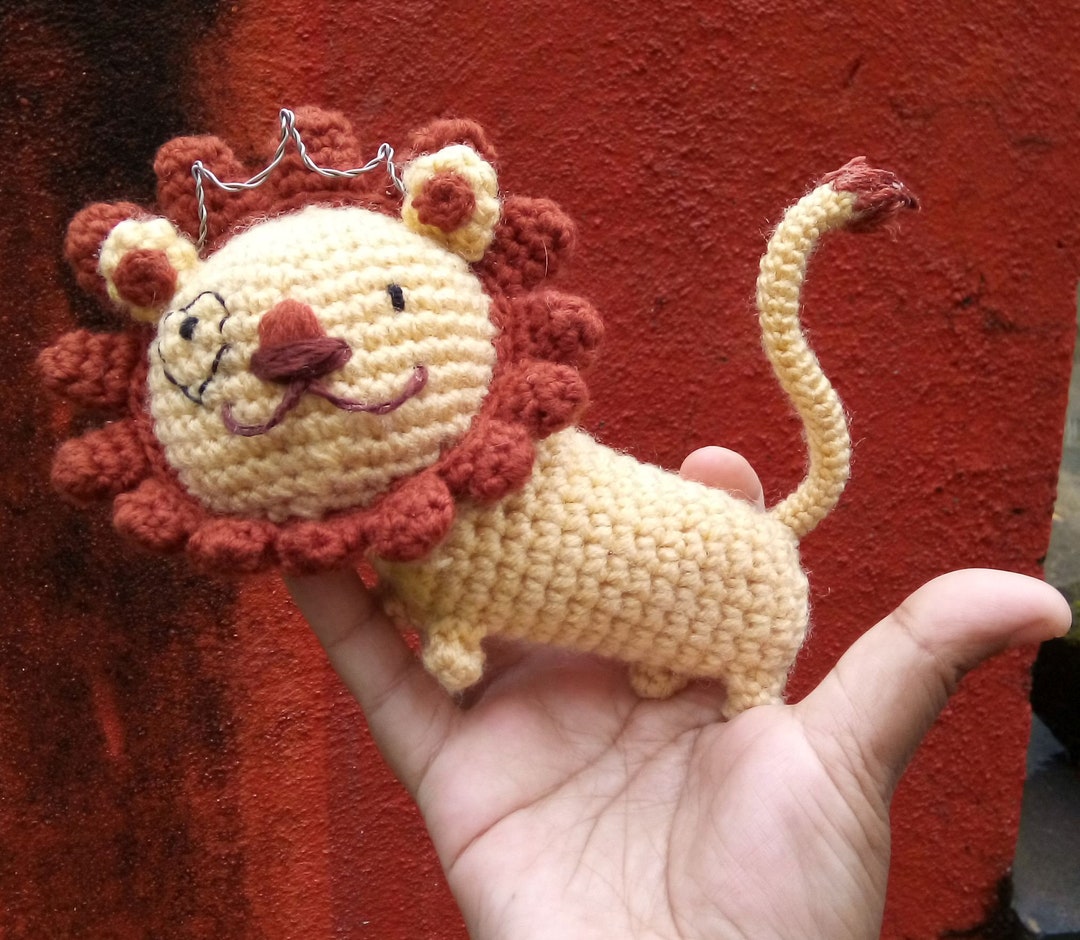 Aslan the Lion King Crochet Pattern DIY Amigurumi Wild Animal Tutorial ...