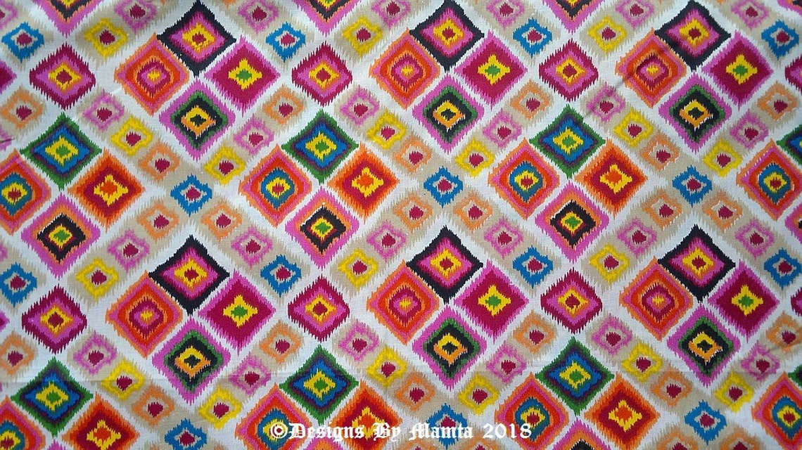 Bohemian Print Fabric By The Yard Hippie Fabric Indian Ikat | Etsy