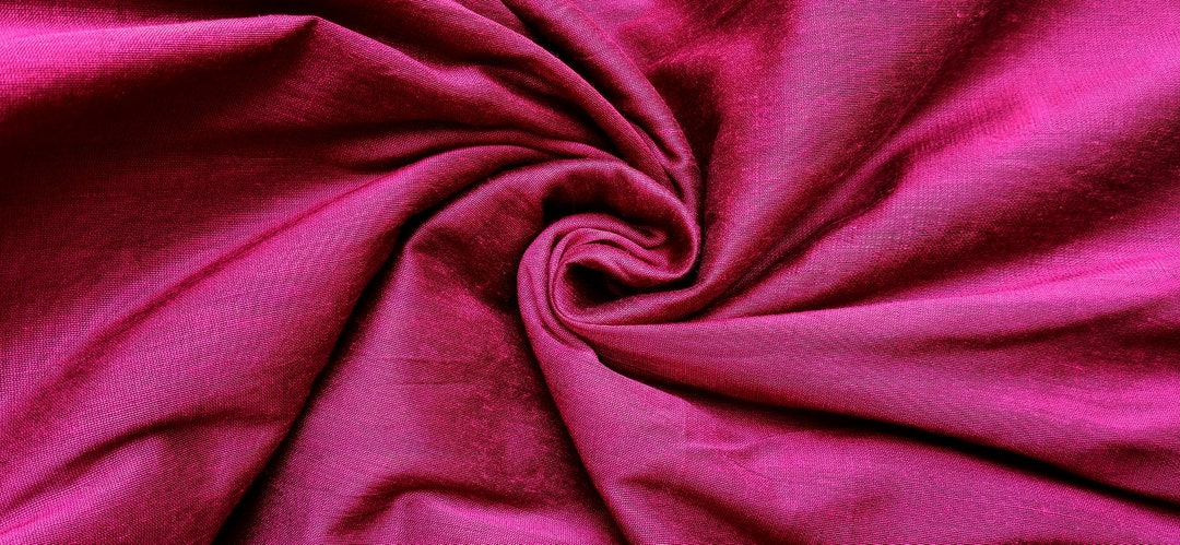 Magenta Fabric by Yard, Curtain Fabric, Indian Faux Silk - Etsy