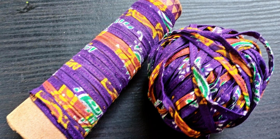 Cotton Tape, Sari Yarn, Muslin Fabric Cord, Upcycled Ribbon - Etsy
