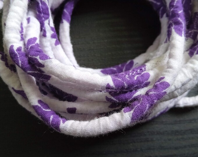 5mm Cotton Wrapped Cord, Fabric Jewelry Rope, White Cording - Etsy