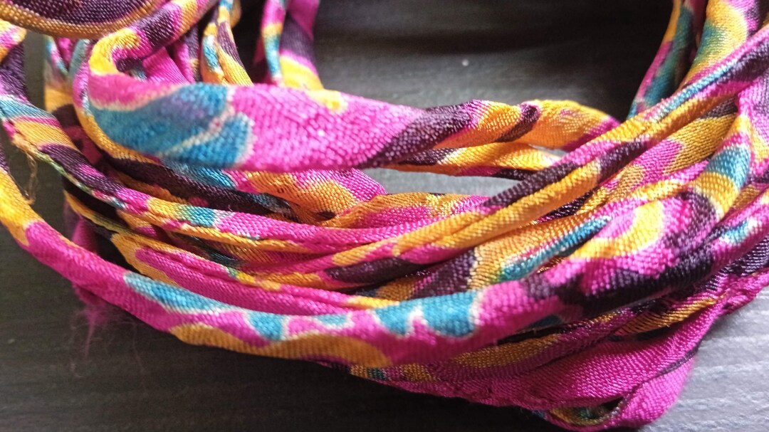 Pink Silk Cord, Natural Silk String, Spaghetti Rope - Etsy