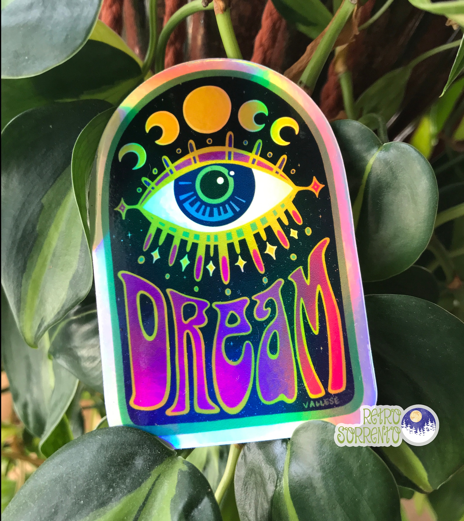Dream Eye Holographic Sticker Evil Eye Decal Bohemian Moon - Etsy
