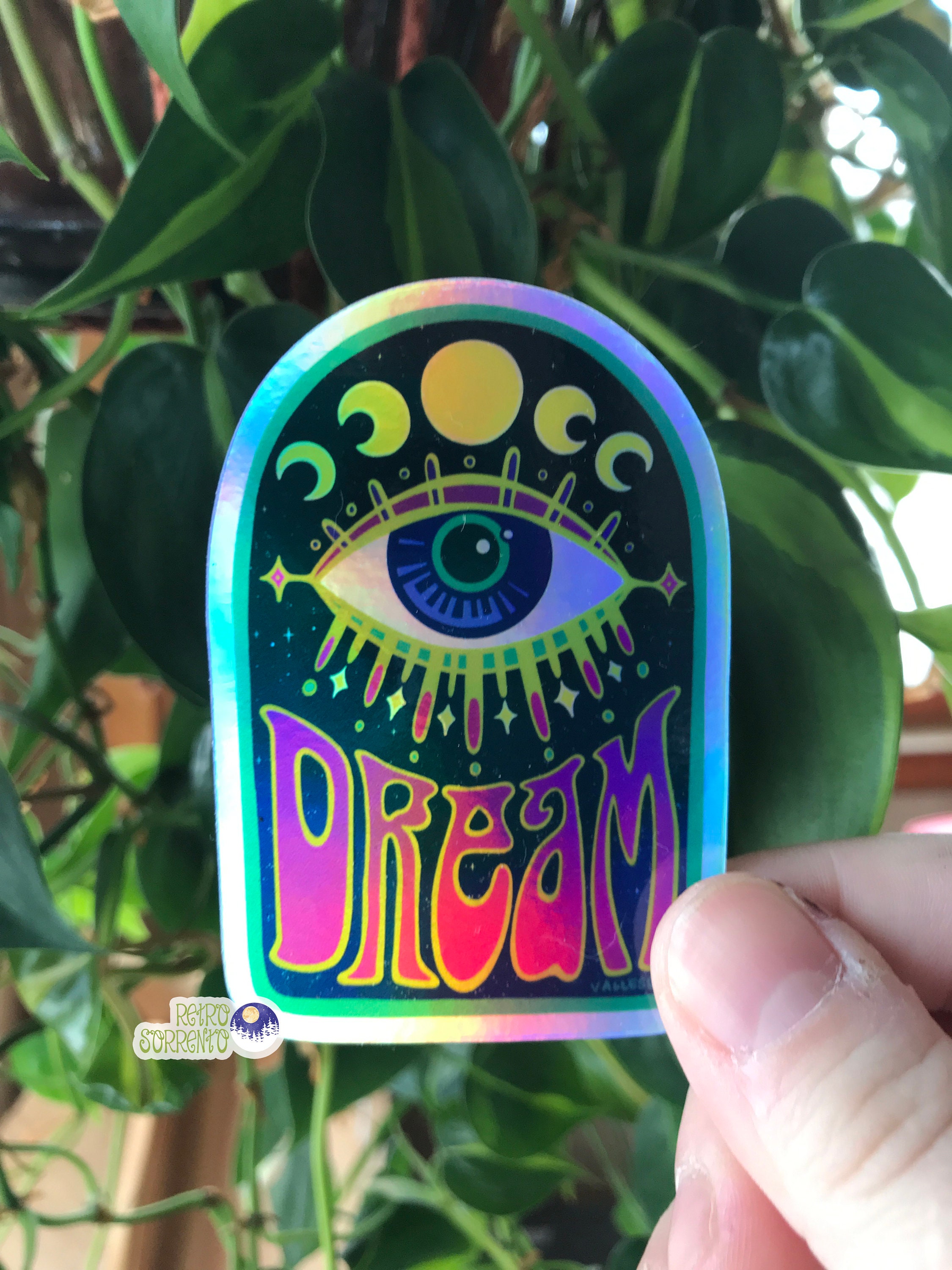 Dream Eye Holographic Sticker Evil Eye Decal Bohemian Moon - Etsy