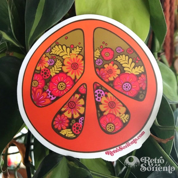 Hippie Sticker - Etsy
