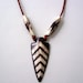 Tribal Arrowhead Bone Inlay Ethnic Bone Beads Leather Cord Necklace - Etsy