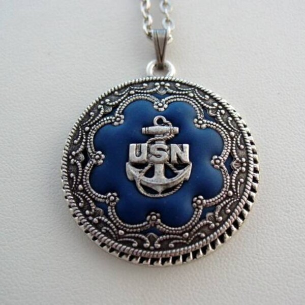 Navy Necklace - Etsy