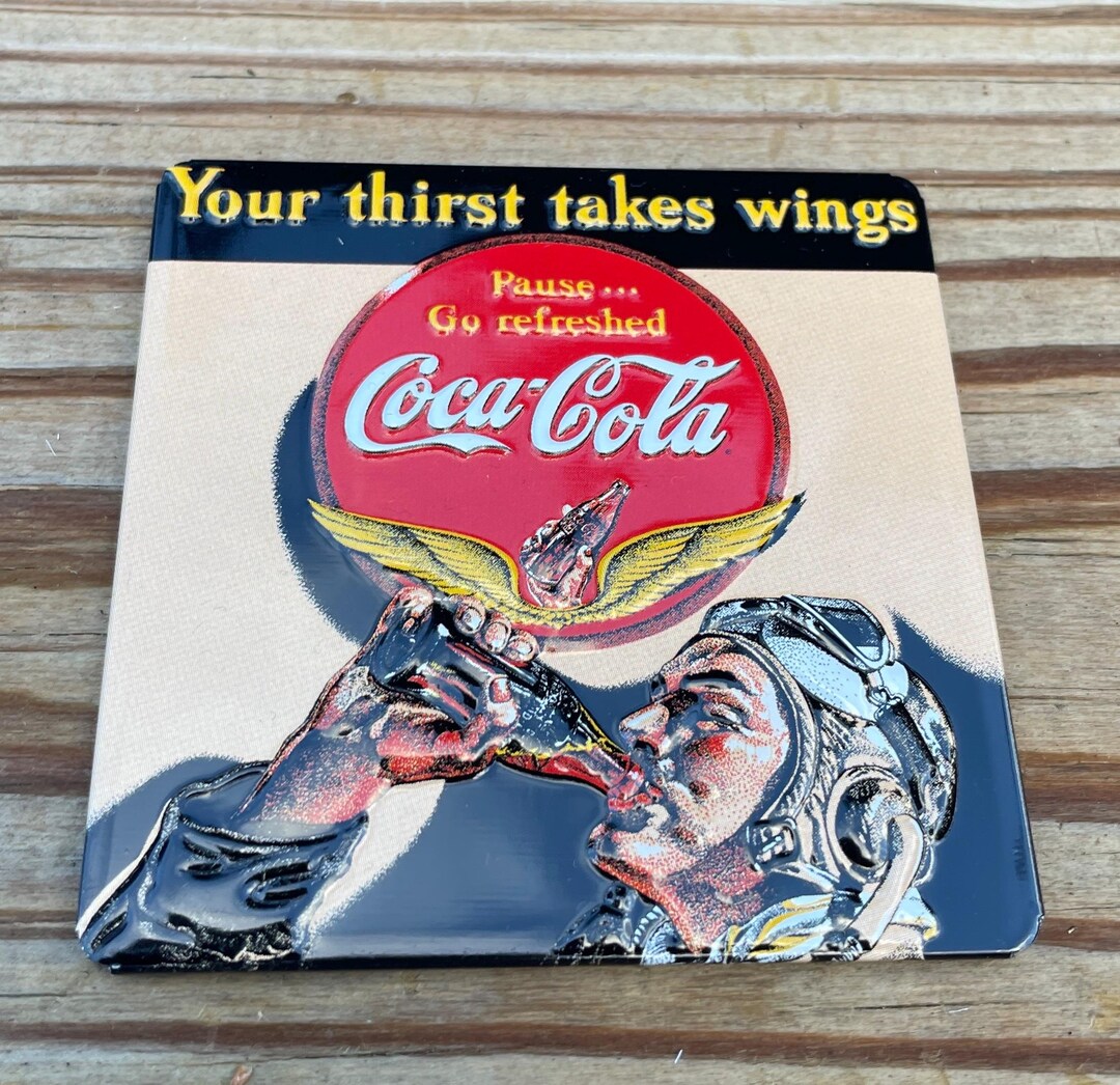 Coca Cola Coke Pilot Refrigerator Magnet Vintage Advertisement - Etsy
