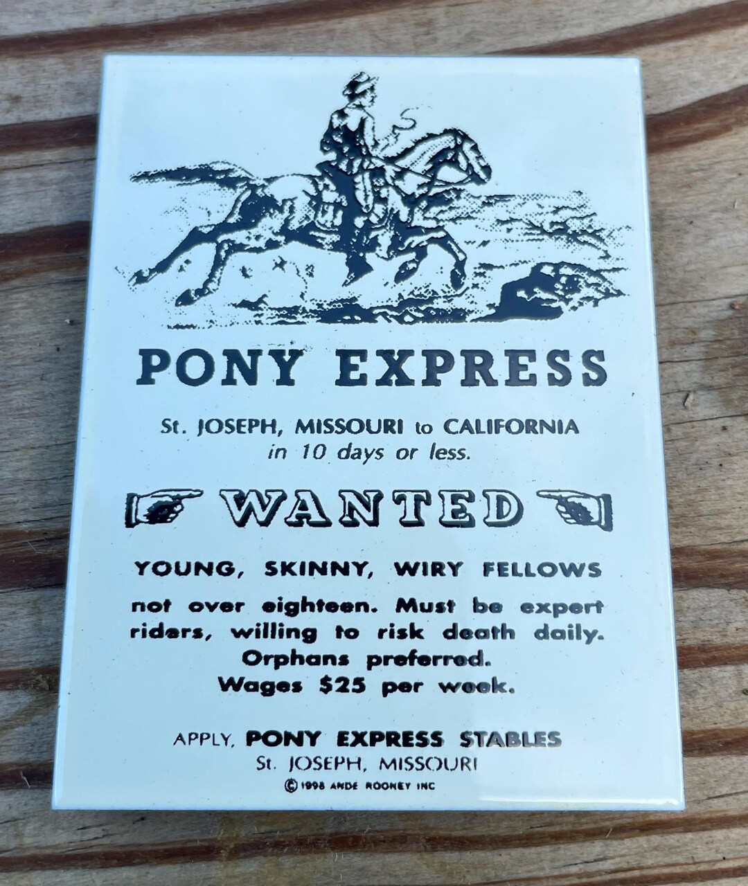 Pony Express Vintage Art Metal Refrigerator Magnet - Etsy