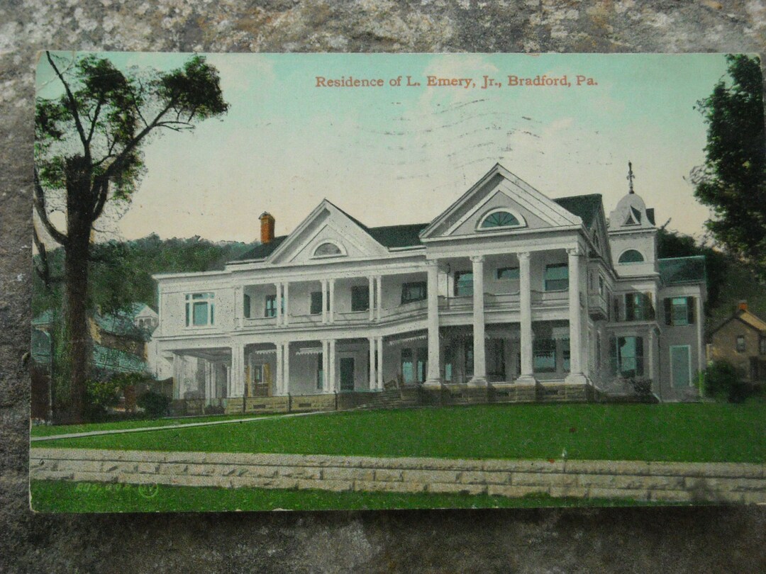 Antique Photo Postcard residence of L. Emery, Jr., Bradford, Pa ...