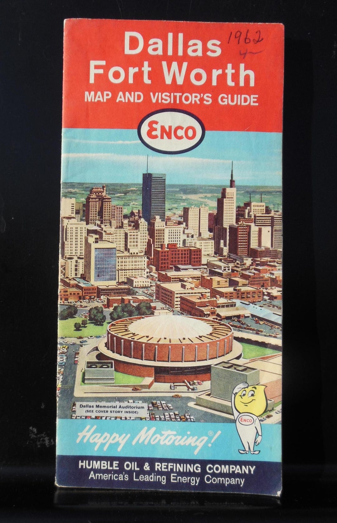 Vintage Dallas Fort Worth Travel Map 1962 Fold Out Map for Traveling ...