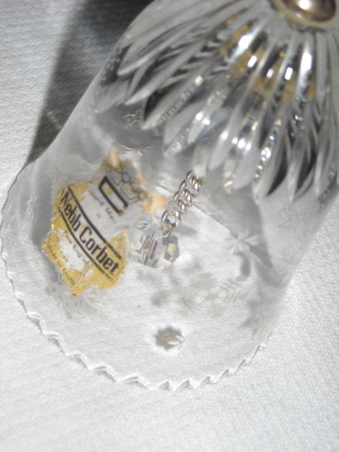 Crystal Dinner Bell Webb Corbet Brand Snowflake Design Collectible ...