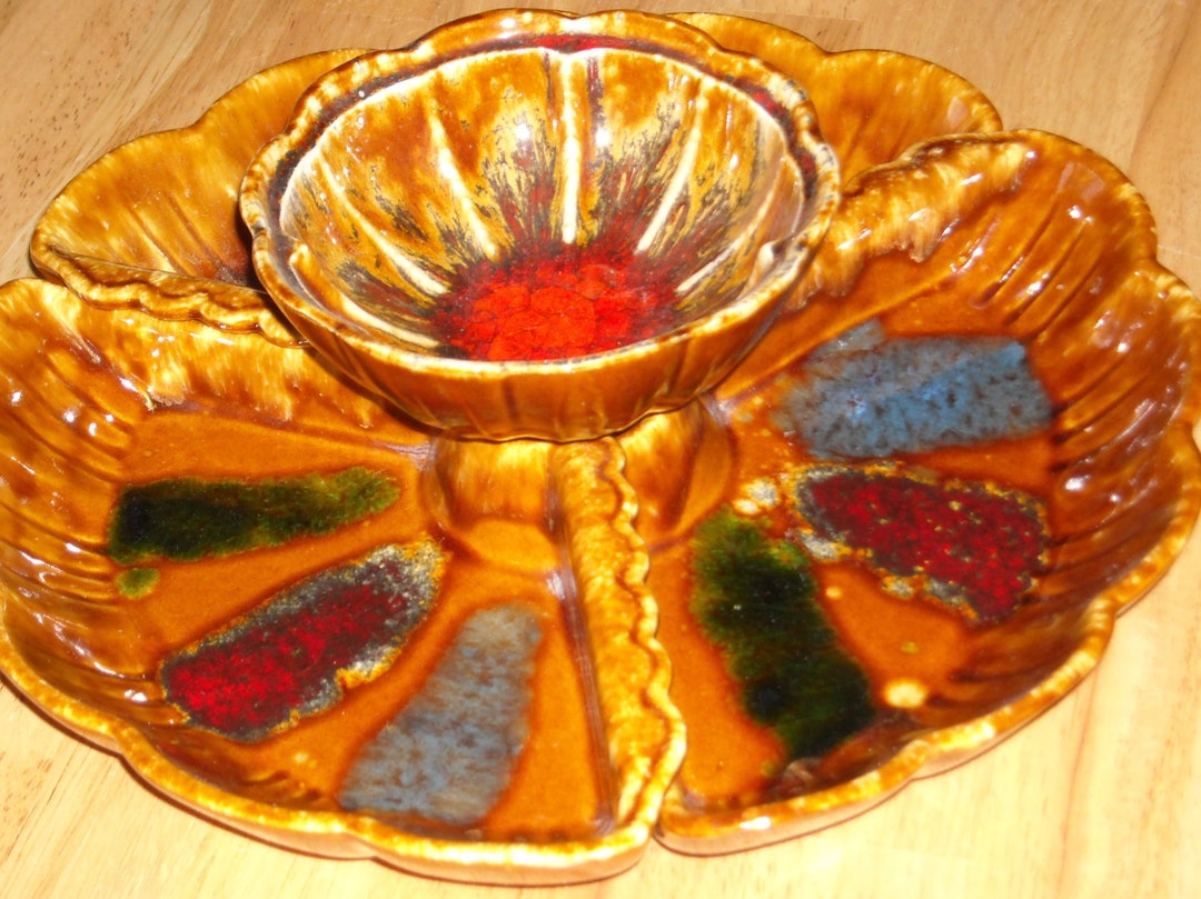 Amazing USA Pottery Ceramic Serving Set - Etsy