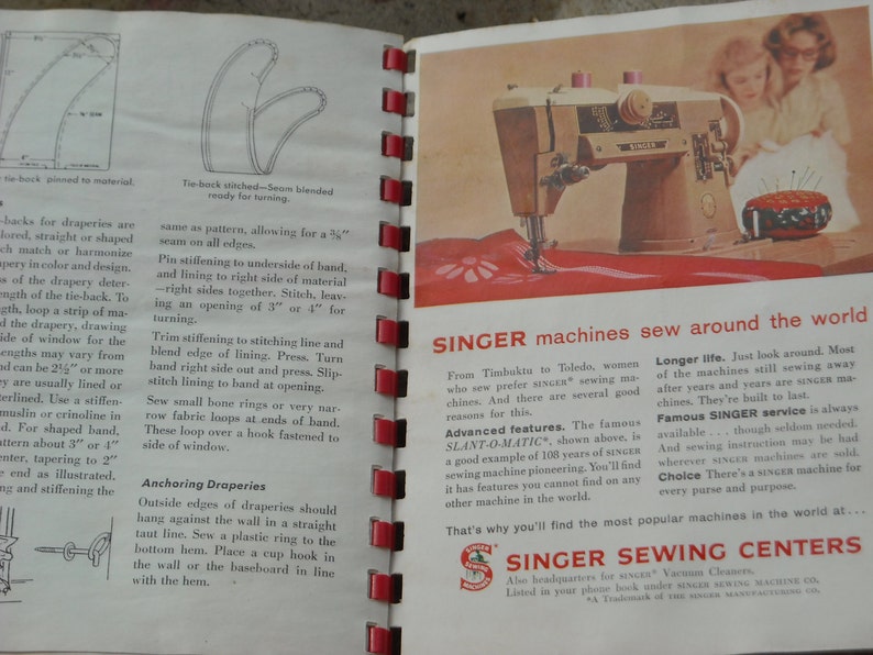 Singer Sewing Library Book # 102 - "how to Make Draperies" 1960 - Etsy