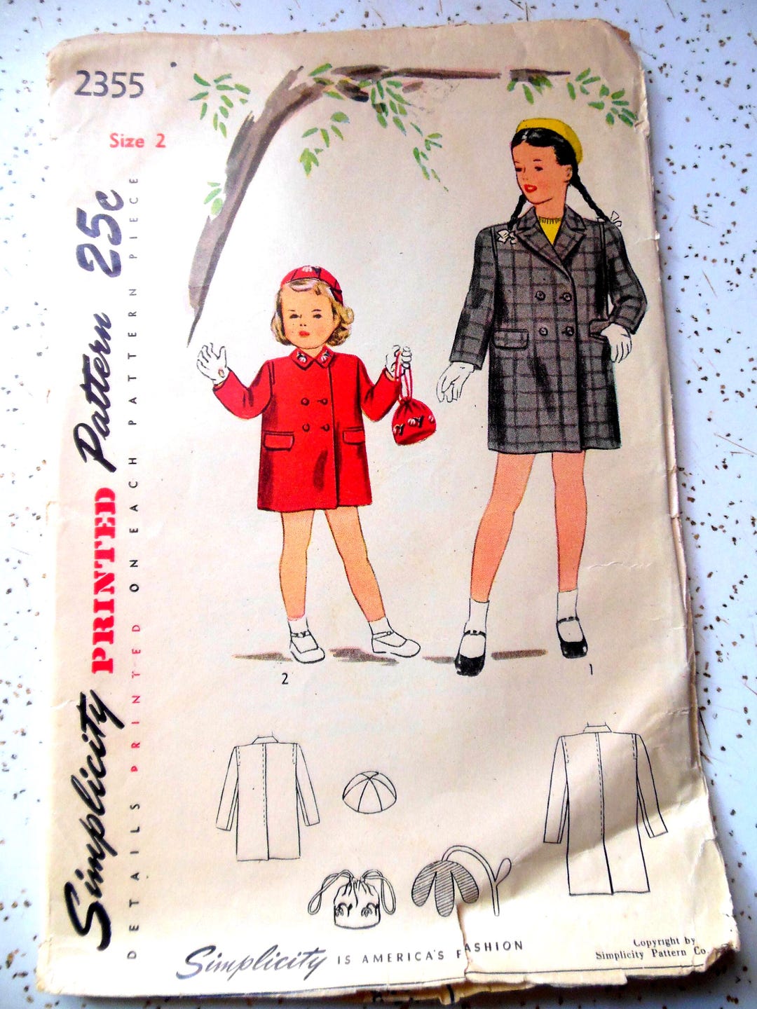 Vintage 1947 Simplicity Brand Sewing Pattern Child's Clothing and ...