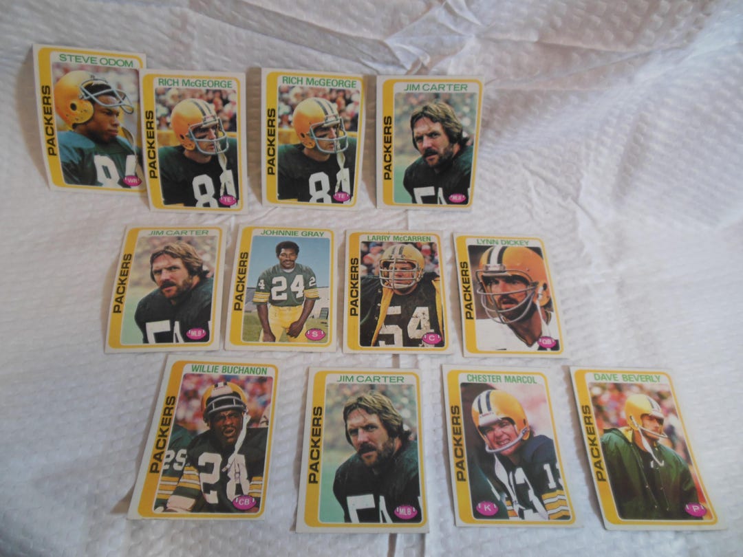 Football Cards Green Bay Packers 1978 Topps Brand Lot of 12 Loose Cards ...