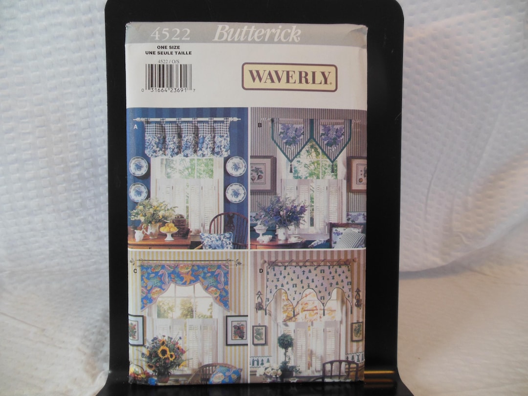 Window Treatments Sewing Pattern Butterick Vintage 1990s UNCUT #4522 ...