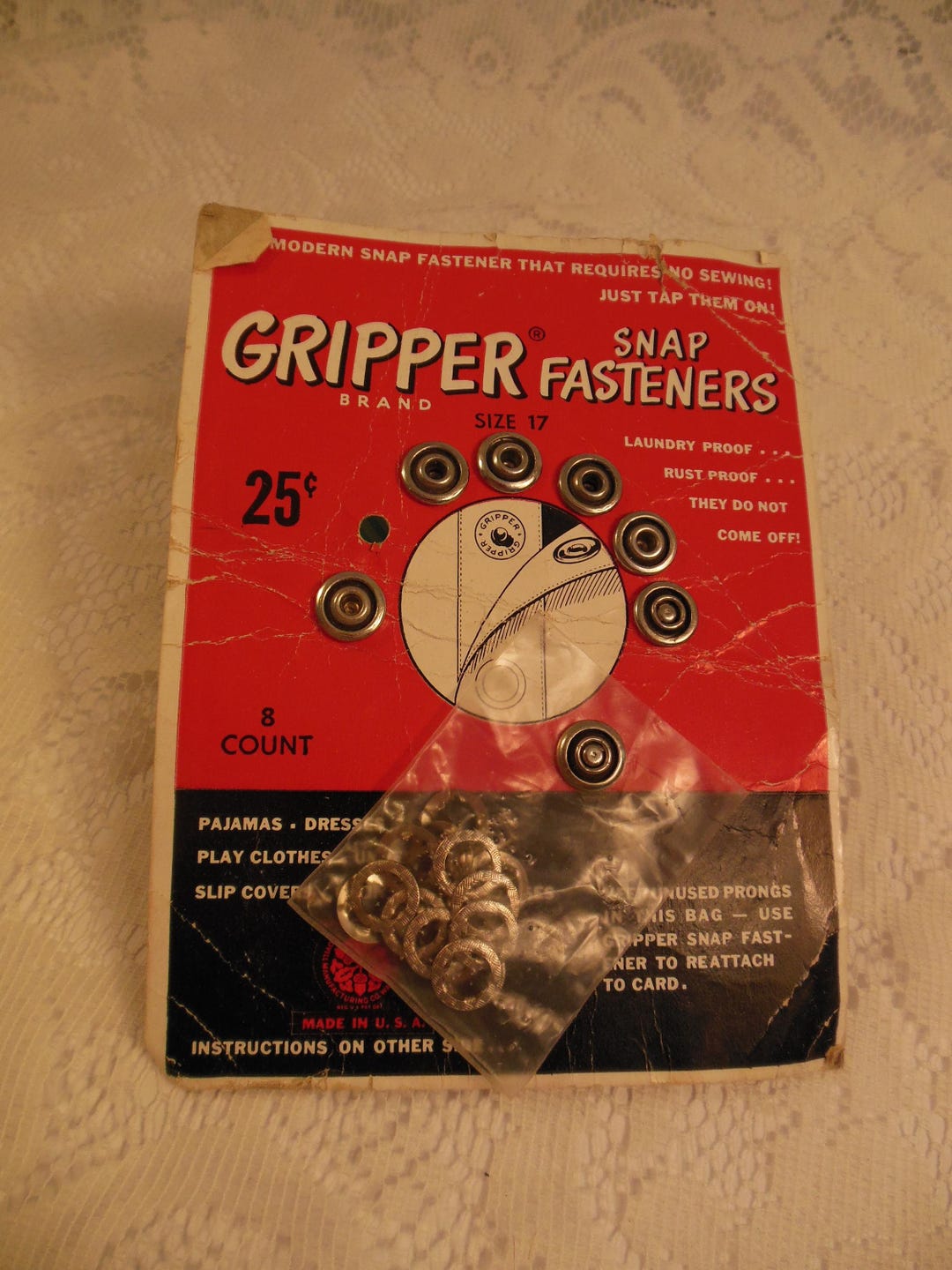 Snap Fasteners (7) Vintage New Old Stock Size 17 Scoville Mfg Original ...