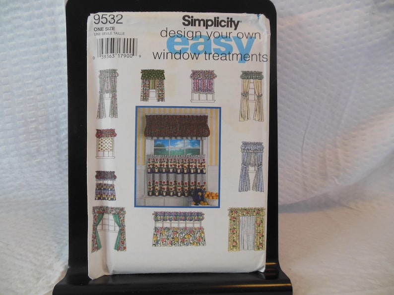 Sewing Pattern Window Treatments Simplicity Brand #9532 Valances ...