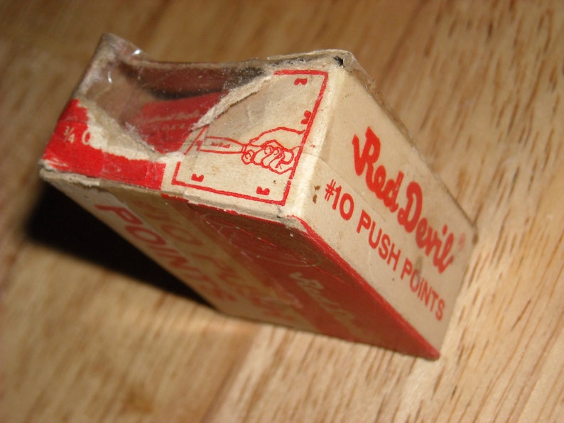 Vintage Box of Red Devil #10 Push Points - Used With Glass - Etsy