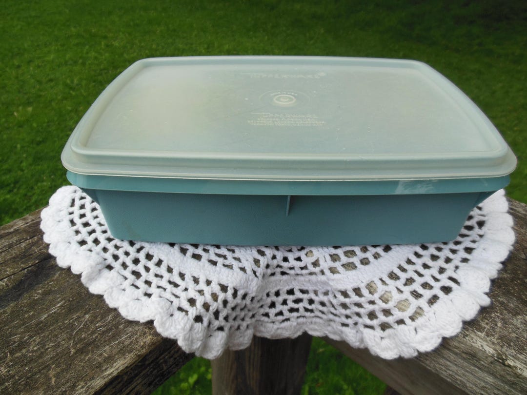 Tupperware Tuppercraft Stow N Go Craft Sewing Box in Aqua Blue With Lid ...