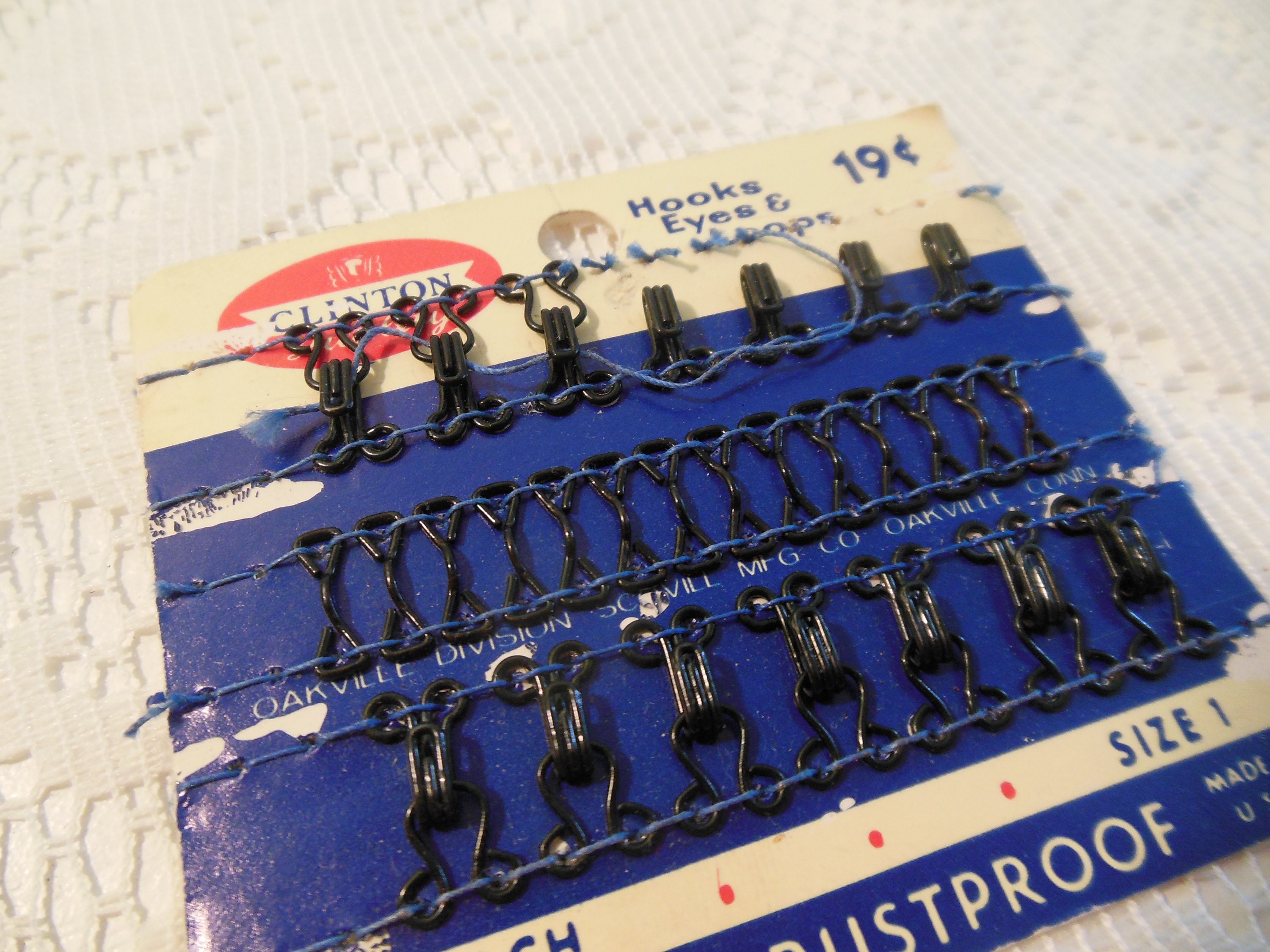 Hook Eyes & Loops on Original Cards With New Old Stock Four (4) Sets ...