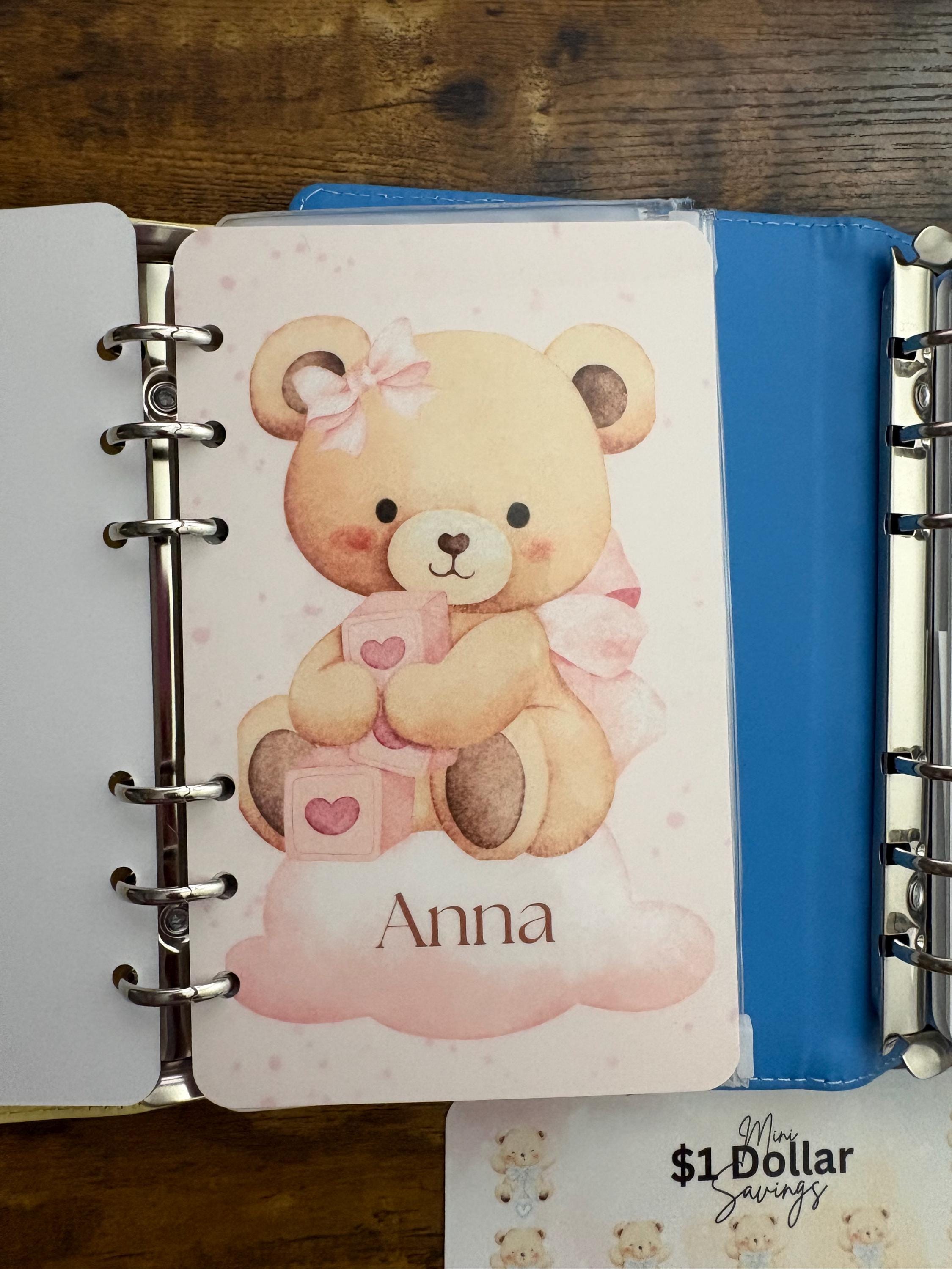 A6 Teddy Bear Money Binder – Kids Save, Spend, Give Envelopes (custom ...