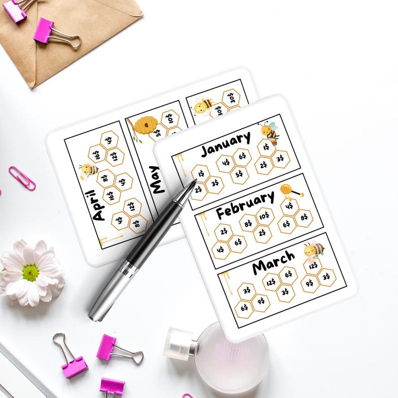 Bee Savings Challenge: A6 Budget Tracker (digital Download) - Etsy