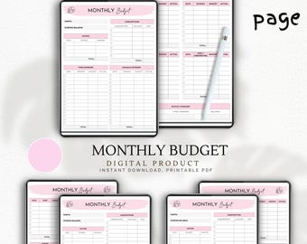 Monthly Finances Planner Printable | Budget Tracker | Financial ...