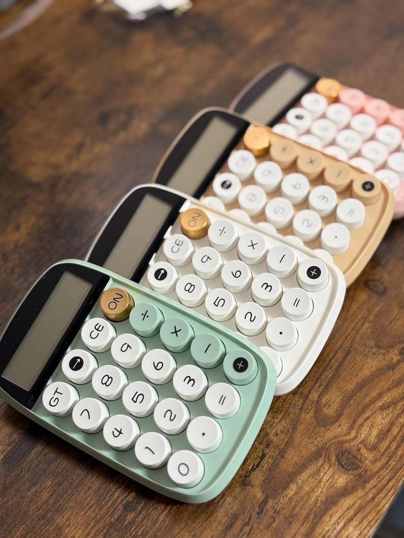 Sage Green Retro Calculator: Pastel Desk - Etsy UK