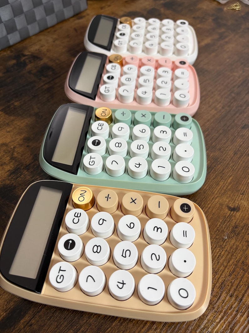 Sage Green Retro Calculator: Pastel Desk - Etsy UK