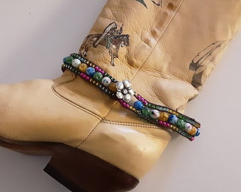 Beaded Boot Bracelet | Etsy