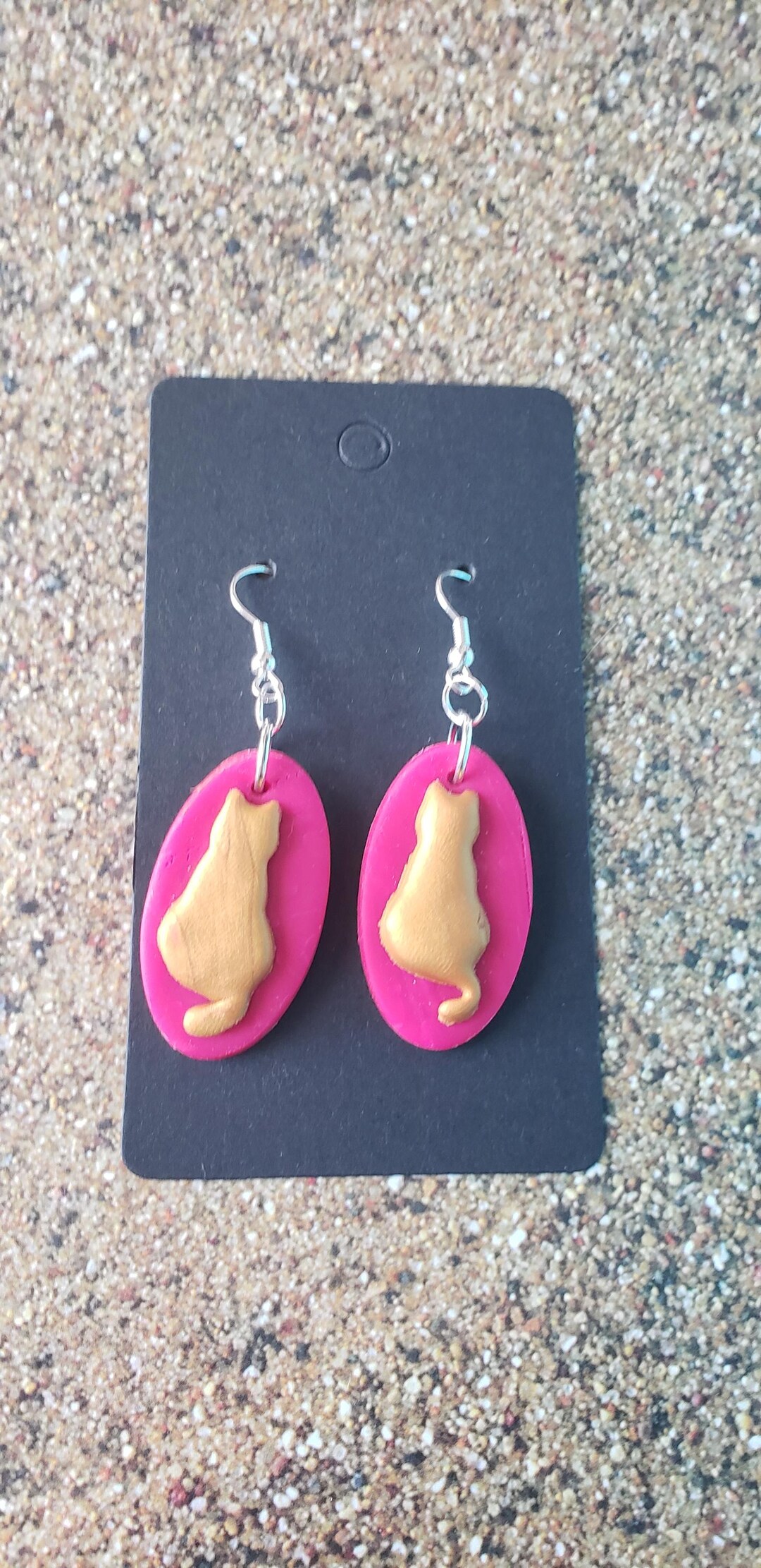 MEOW, Cat Earrings, by Styx River Art - Etsy