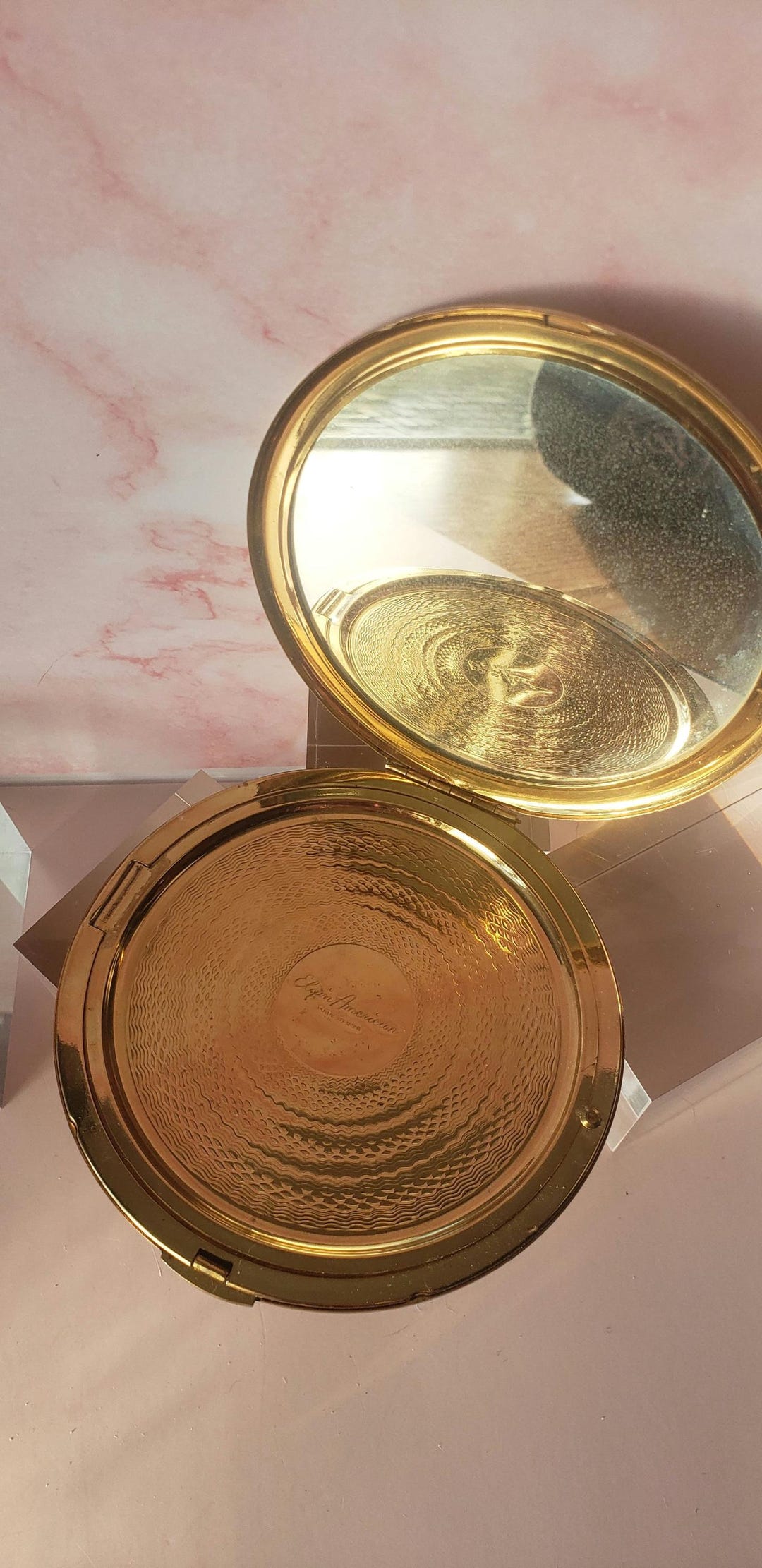 Vintage Elgin American Compact Powder Case, Large Vintage Compact Case ...