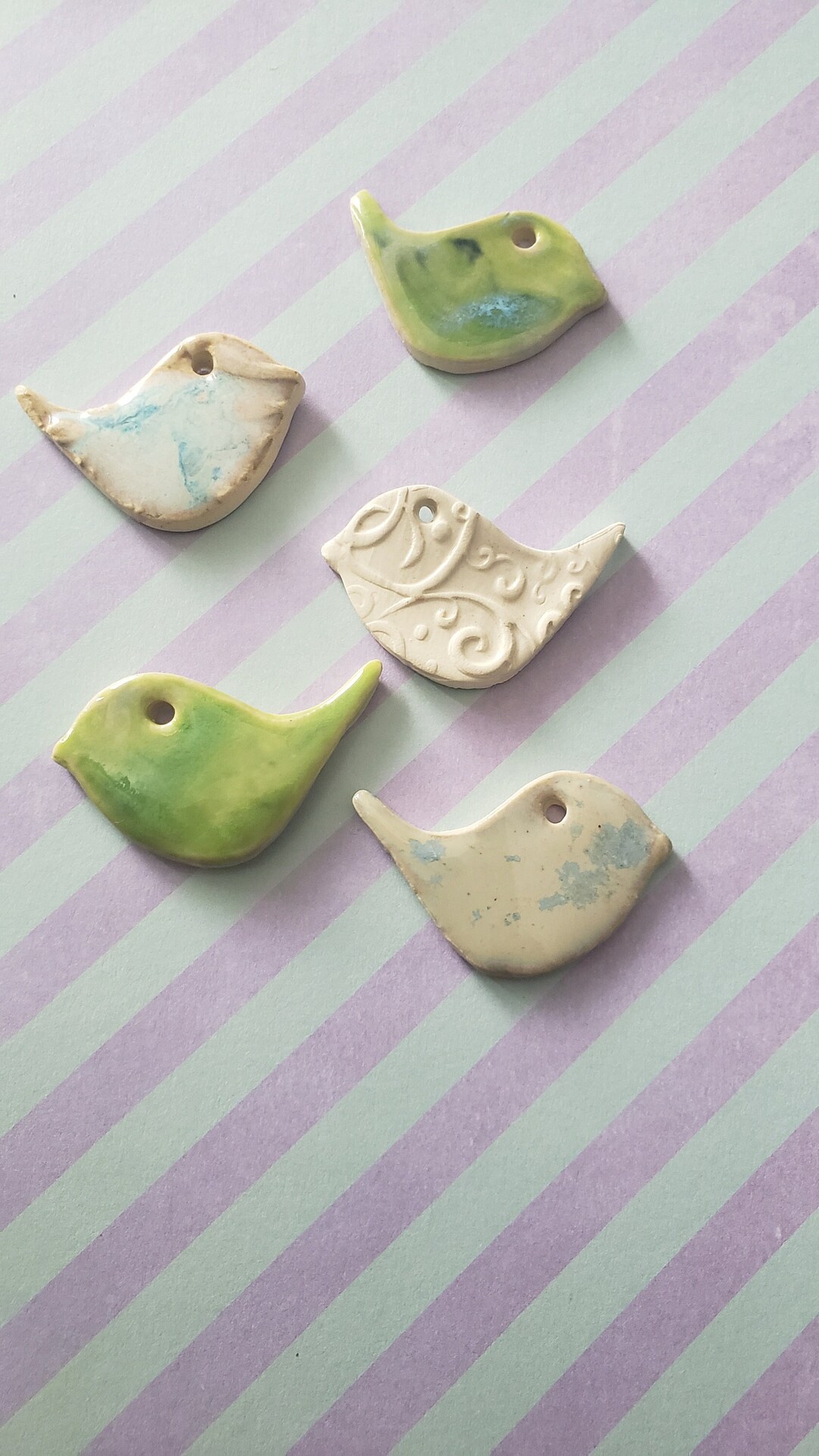 Ceramic Birds, Home Decor, Small Ceramic Birds, by Sherrie Styx - Etsy