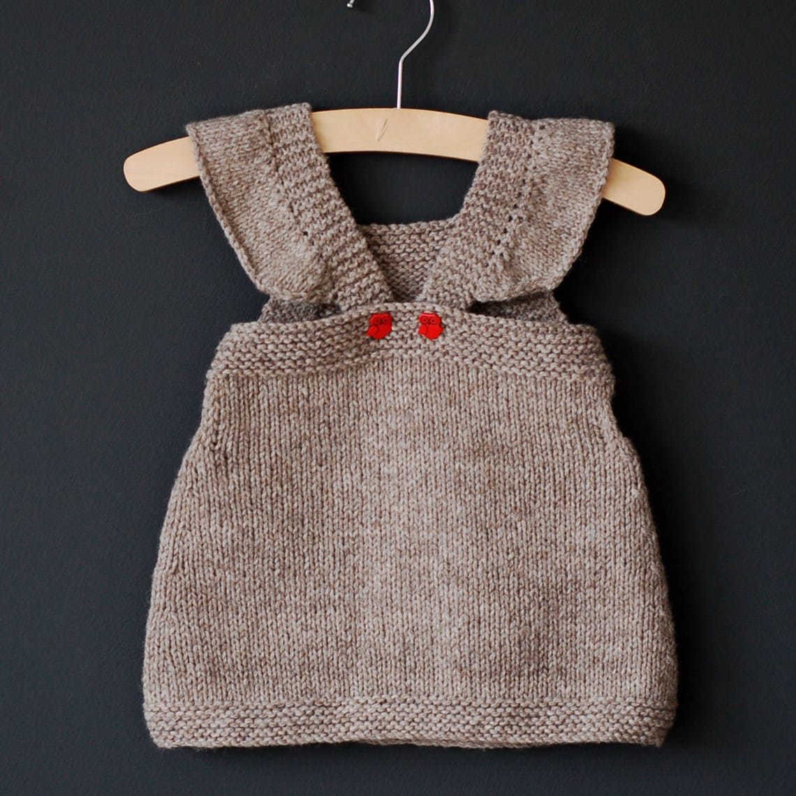 Knitting Pattern Girl, Knitting Pattern Dress, Pinafore With Ruffles ...