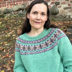 Colorwork Yoke Sweater Knitting Pattern, Stranded Colorwork Sweater ...