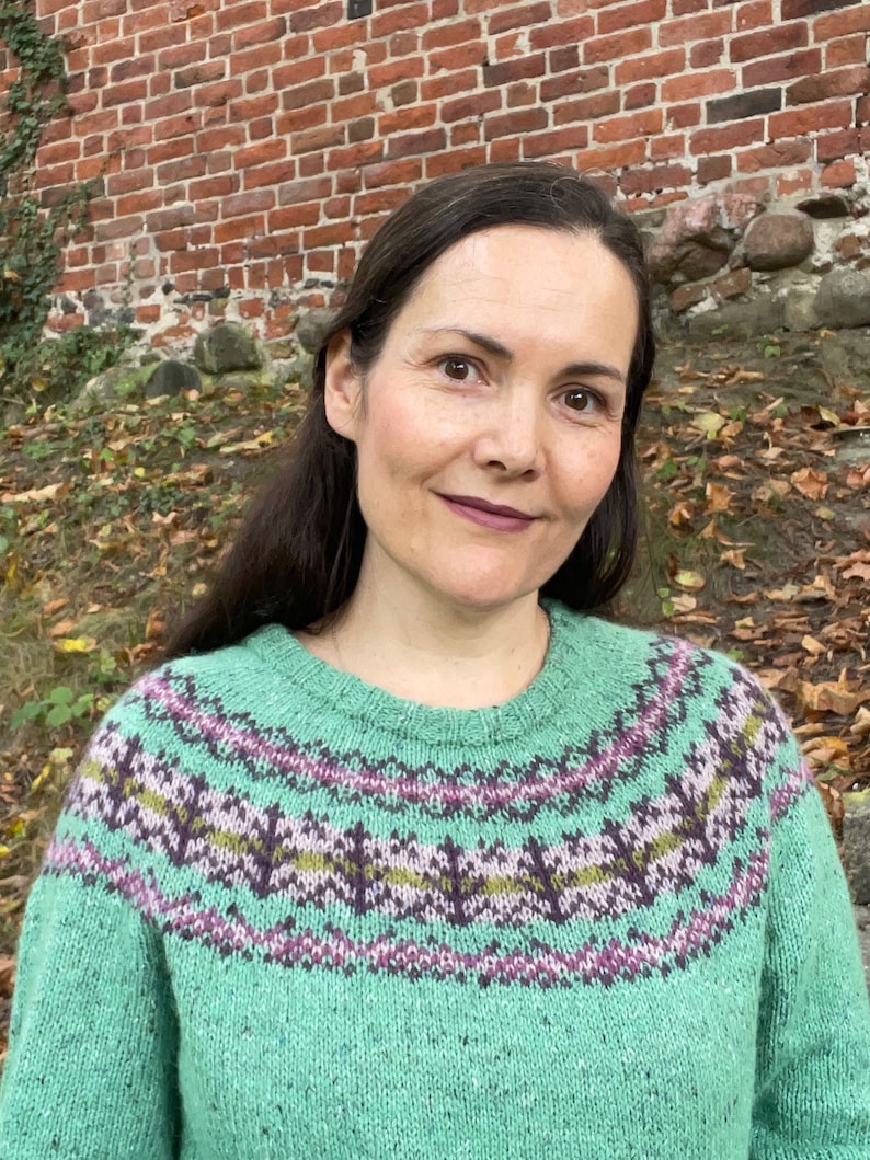 Colorwork Yoke Sweater Knitting Pattern, Stranded Colorwork Sweater ...