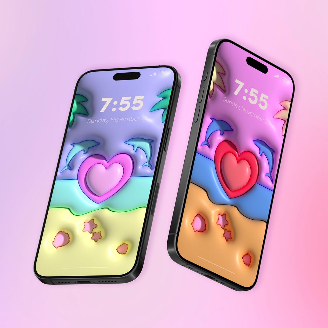 Duo 3D Puffy Lock Screen Wallpaper for Mobile Phone - Ios & Android ...