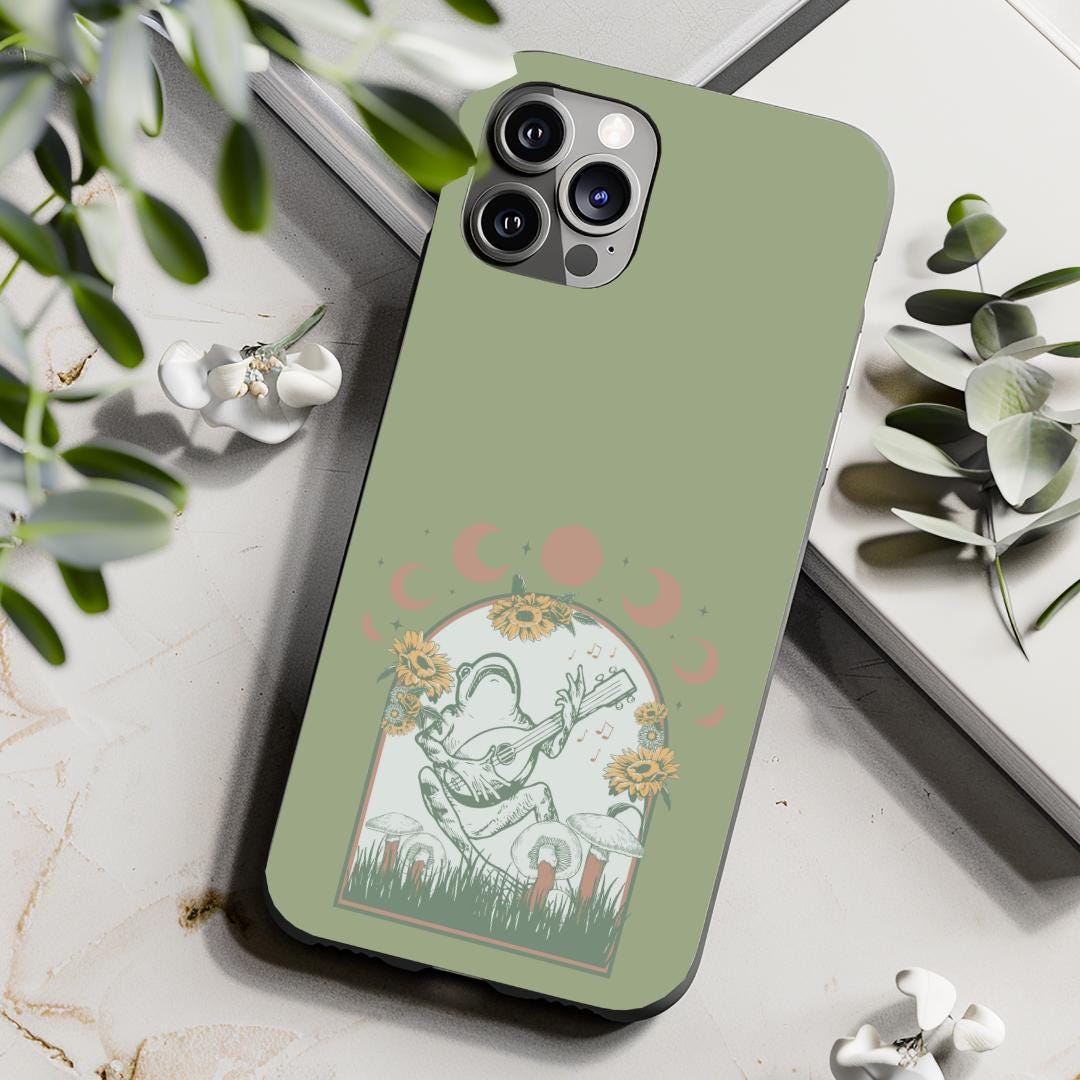 Phone Case Cottagecore Frog Botanical Vintage Aesthetic Tough Cases for ...