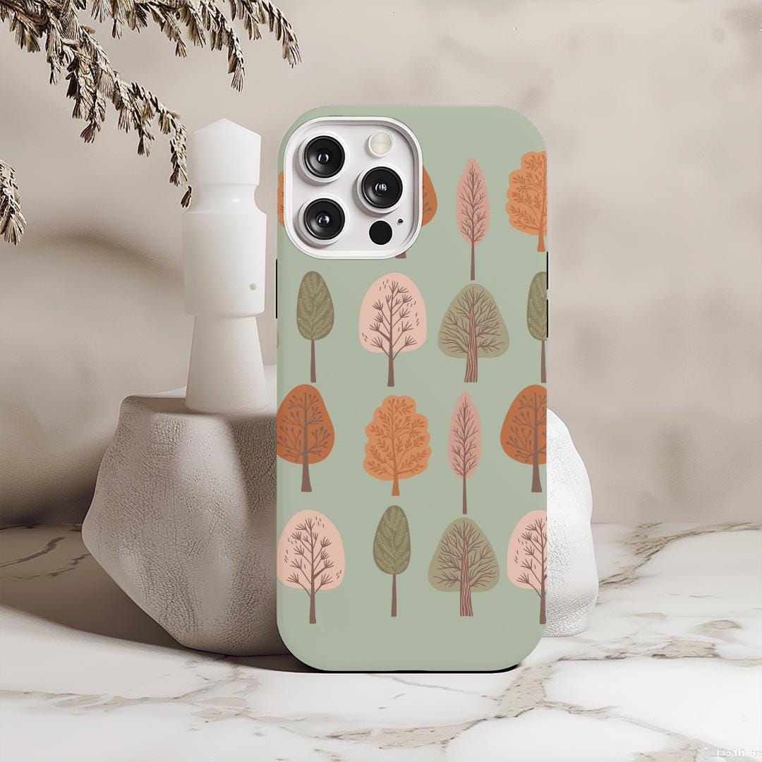 Phone Case, Cottagecore Trees Design, Tough Case, Minimalist Case, Gift ...