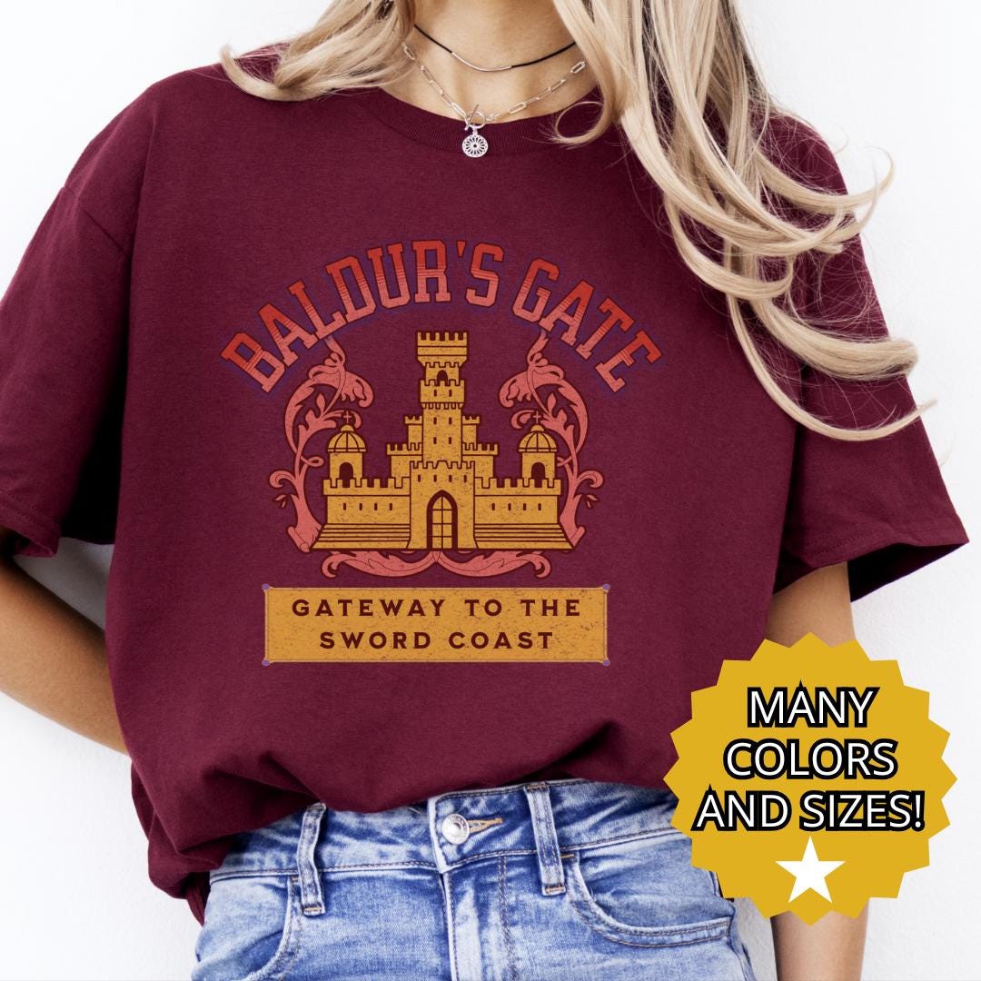 Baldur's Gate Dungeons and Dragons Tshirt RPG Gamer Gift Unisex Tee D&D ...