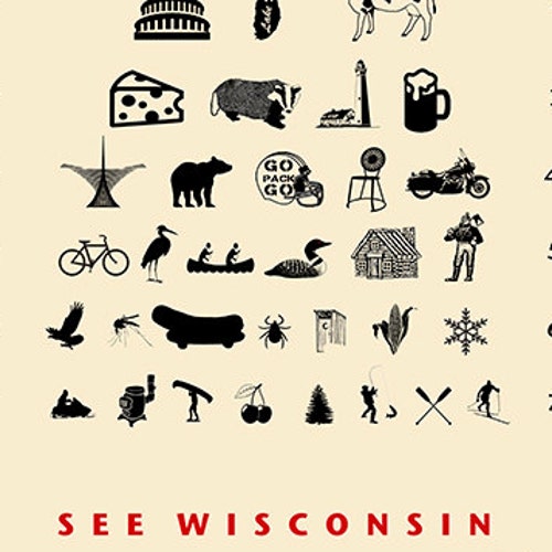 See Wisconsin Eye Chart | Etsy