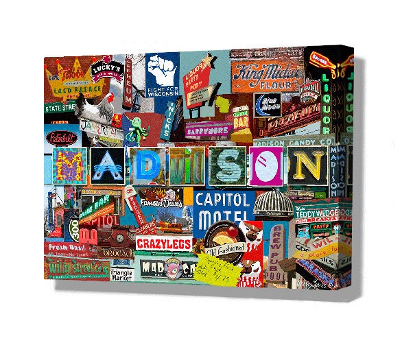 Madison, Wisconsin Collage - Etsy