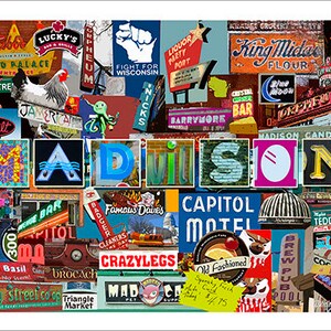 Madison, Wisconsin Collage - Etsy